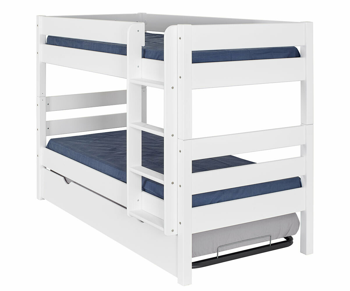 Litera Baja Con Nido Litera Fabricada En Madera De Pino Con Cama